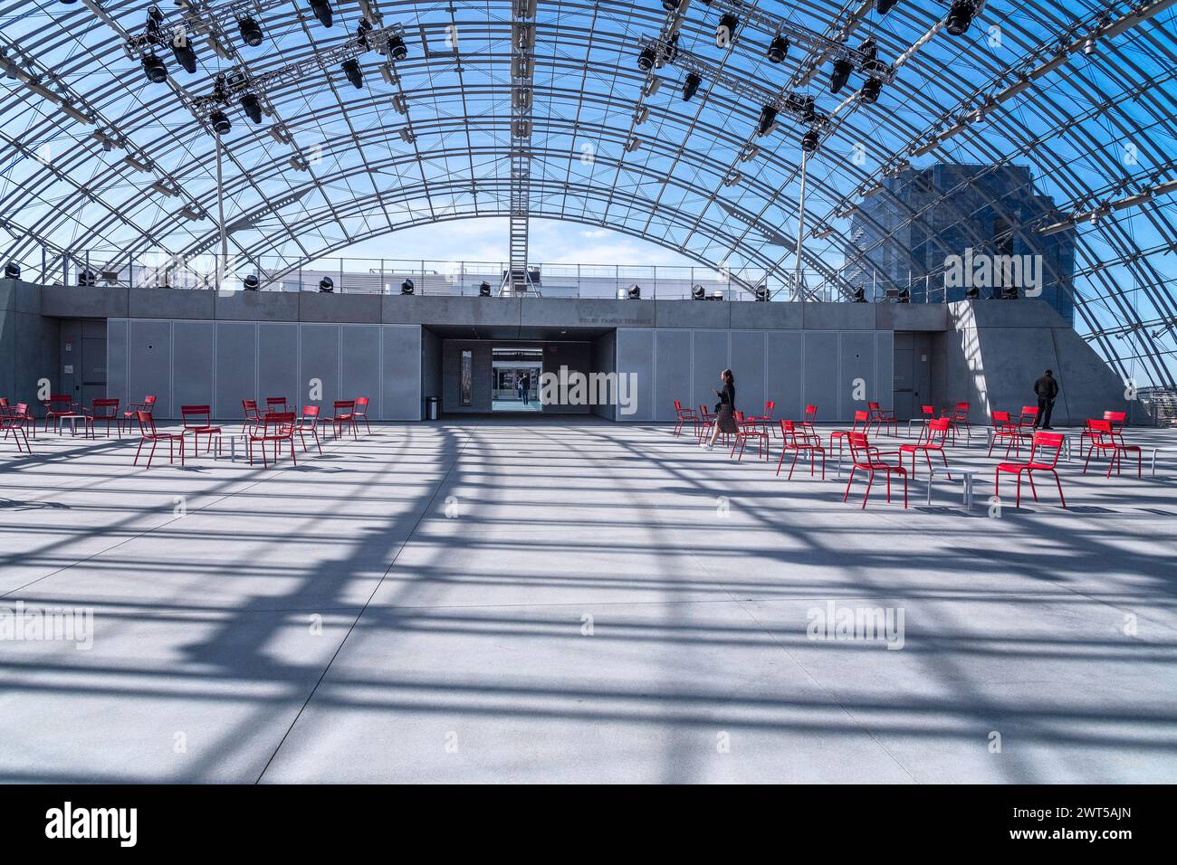 Los Angeles, CA, USA – March 15, 2024: The Dolby Family terrace atop ...