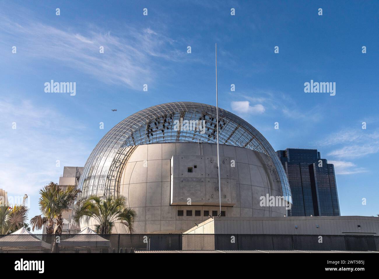 Los Angeles, CA, USA – March 15, 2024: Exterior of the Sphere building at the Academy Museum of ...