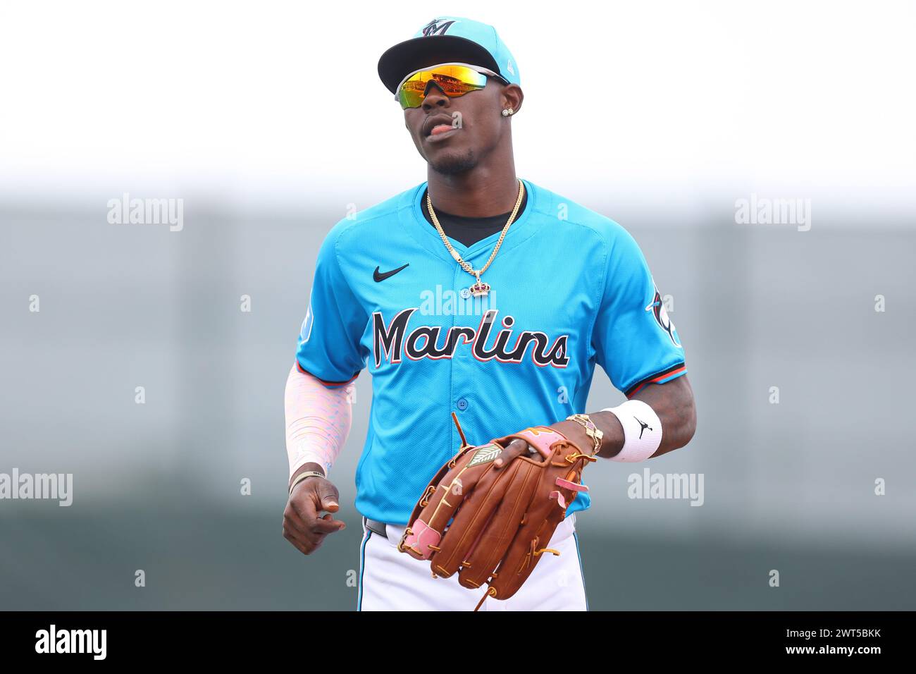 Miami Marlins outfielder Jazz Chisholm Jr. #2 bats during the fourth ...