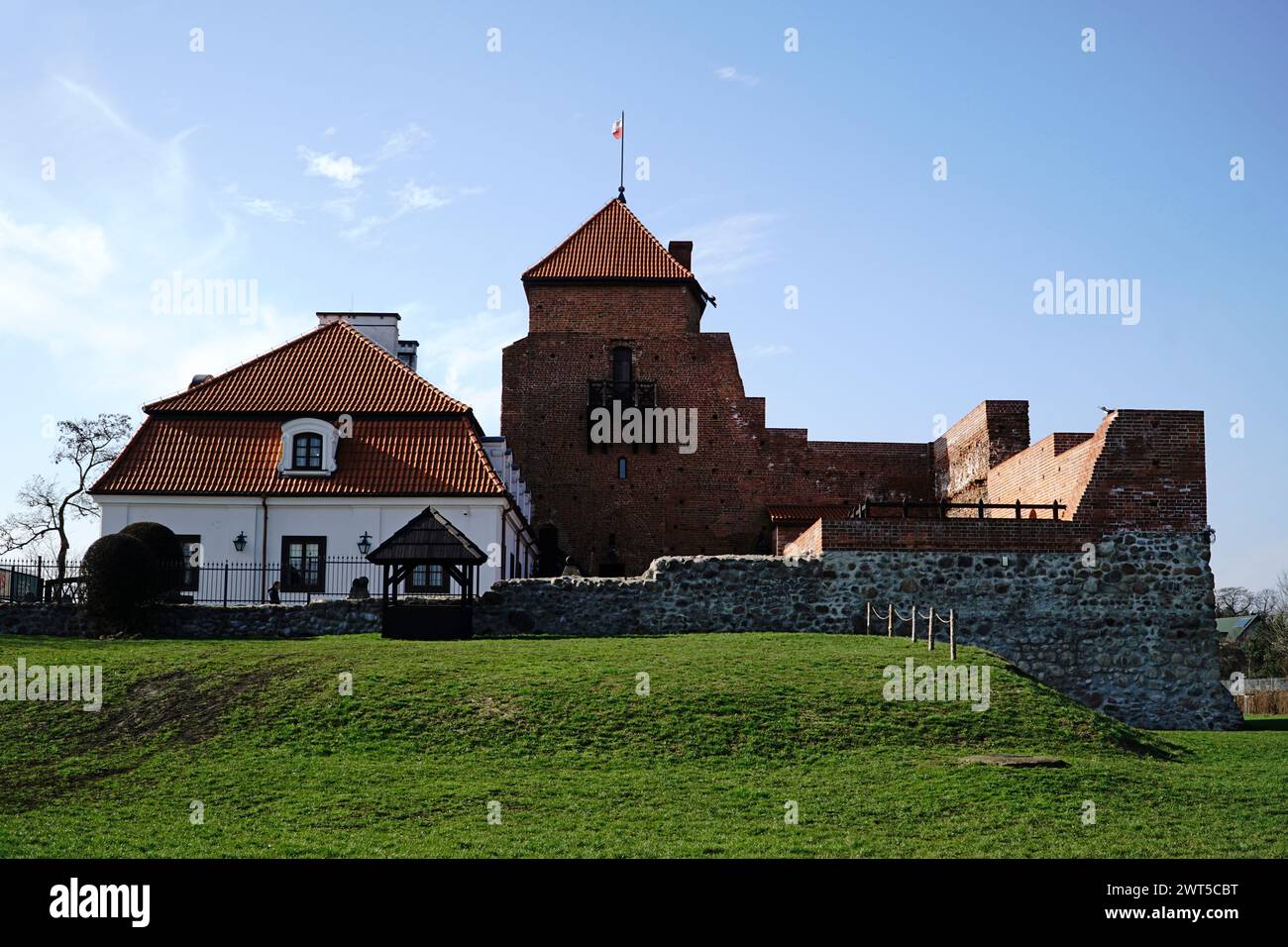 Liw, Poland - March 10th, 2024 - Gothic medieval ducal castle and ...