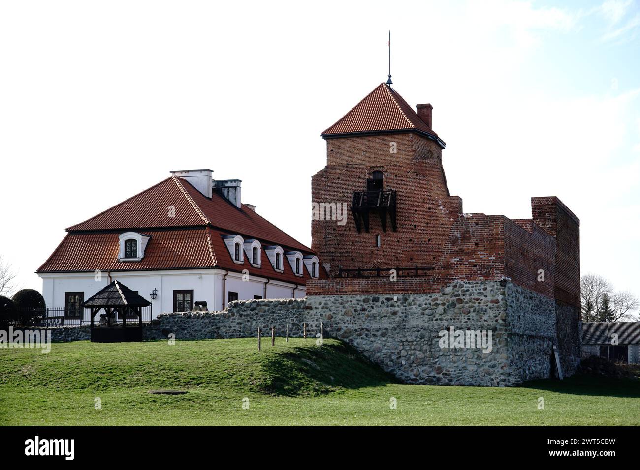 Liw, Poland - March 10th, 2024 - Gothic medieval ducal castle and ...