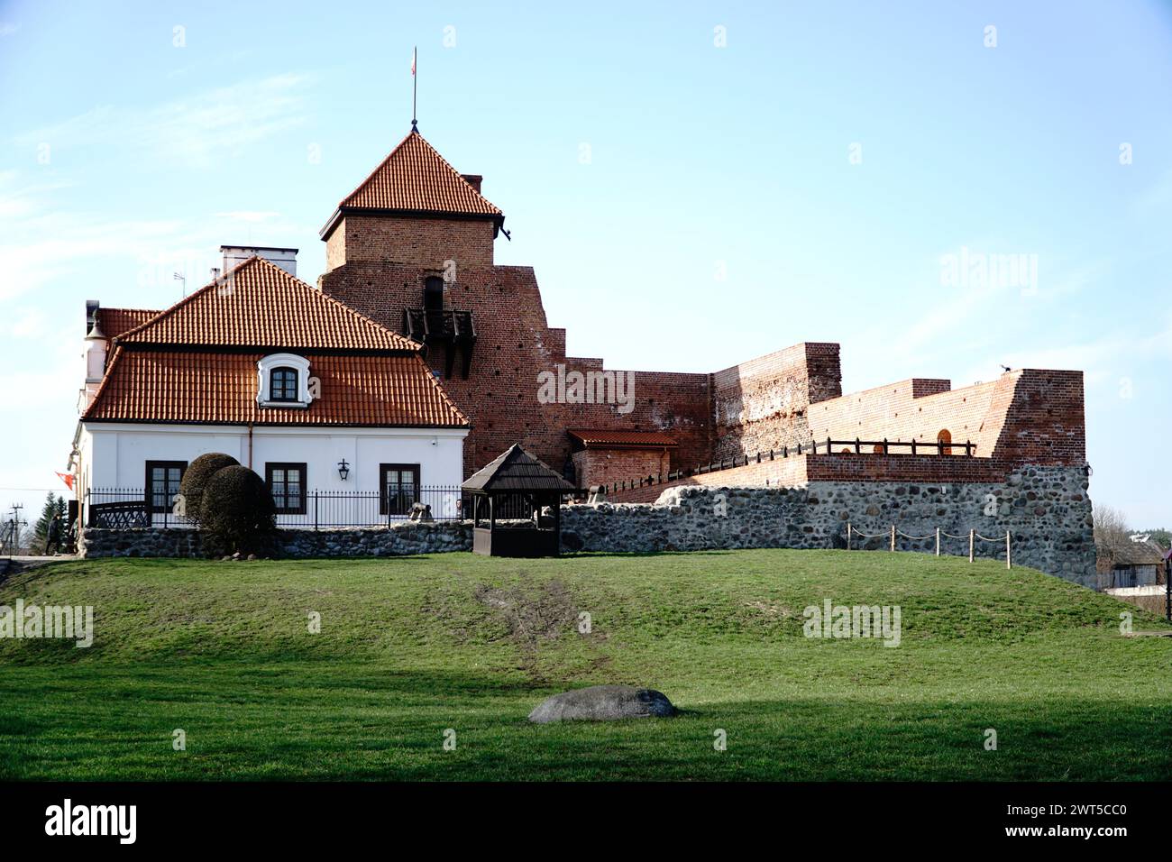 Liw, Poland - March 10th, 2024 - Gothic medieval ducal castle and ...