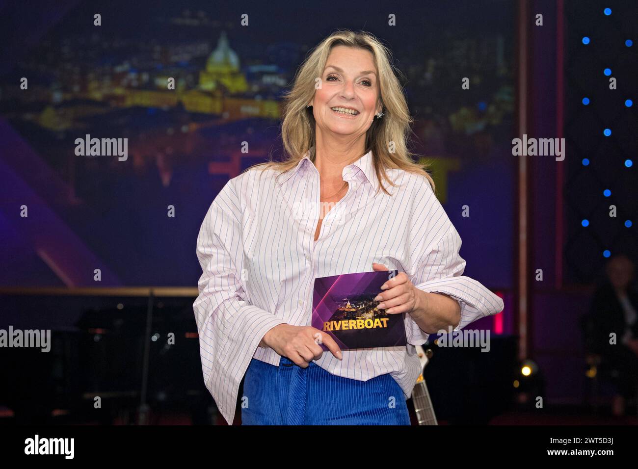 MDR - Riverboat. Moderatorin Kim Fisher anläßlich der Aufzeichnung der ...