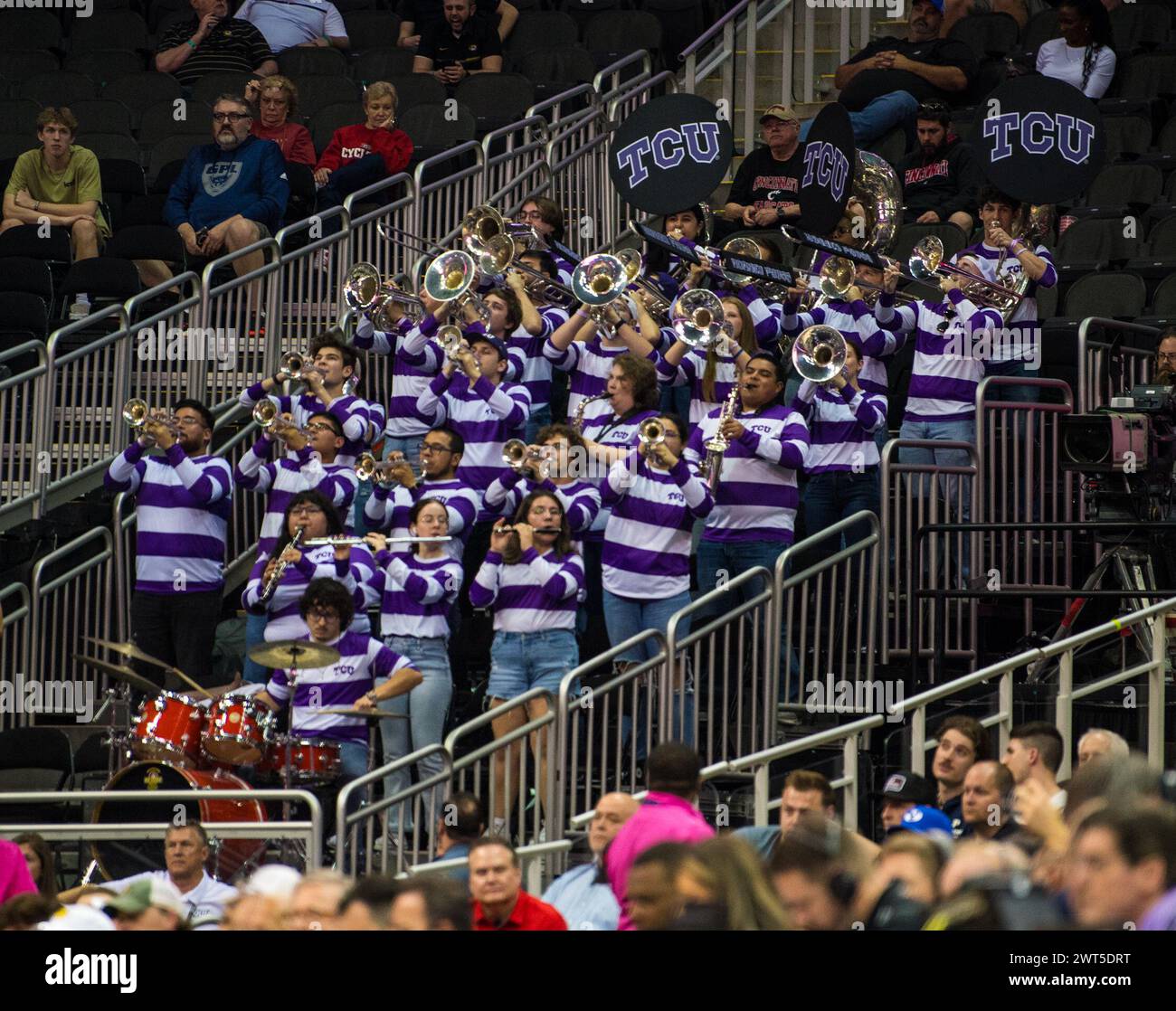 Kansas City, Missouri, USA. 14th Mar, 2024. TCU Horned Frog Band ...
