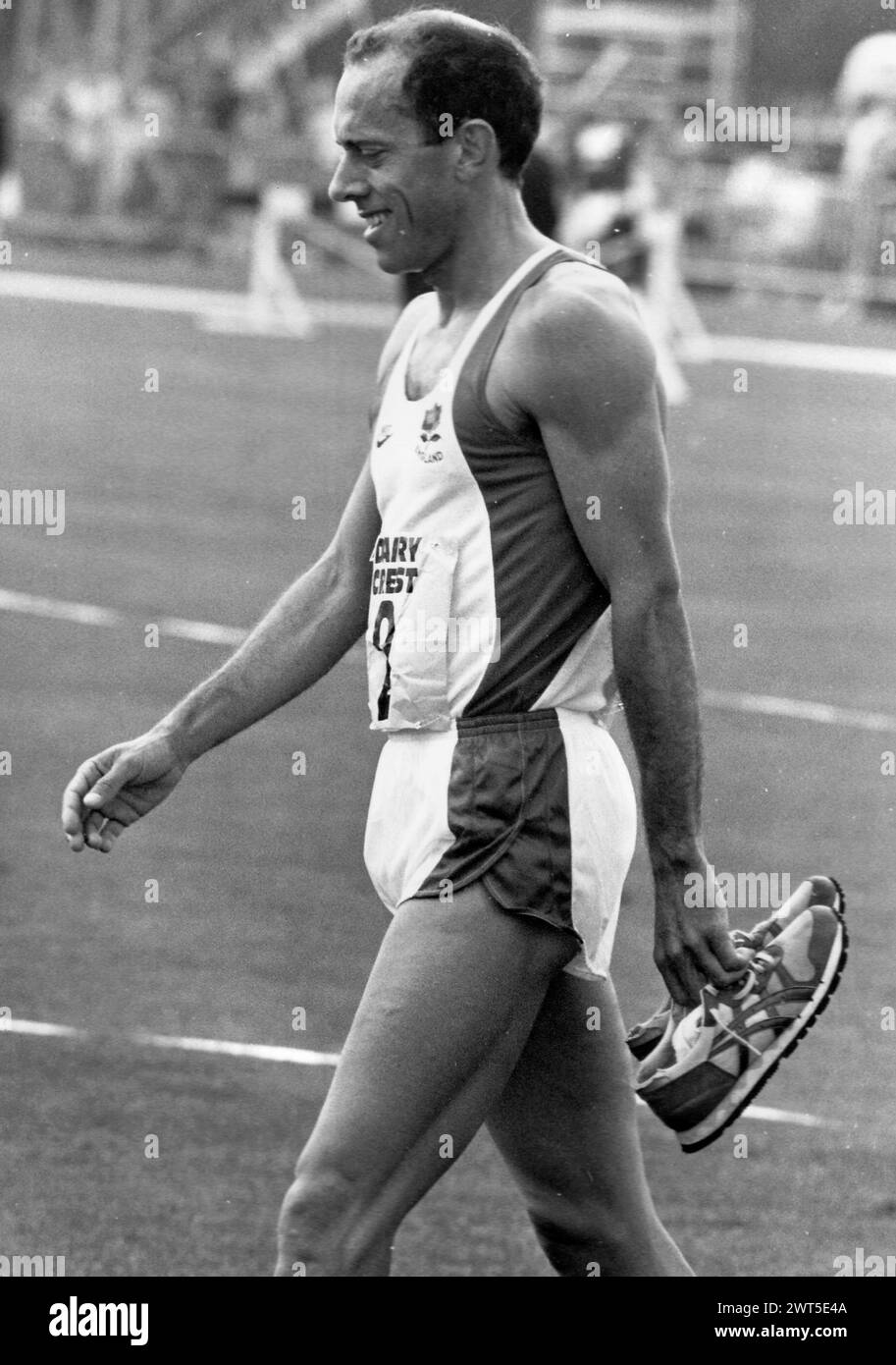 STEVE OVETT AFTER RUNNING BADLY IN THE MILE AT THE DAIRY CREST ...