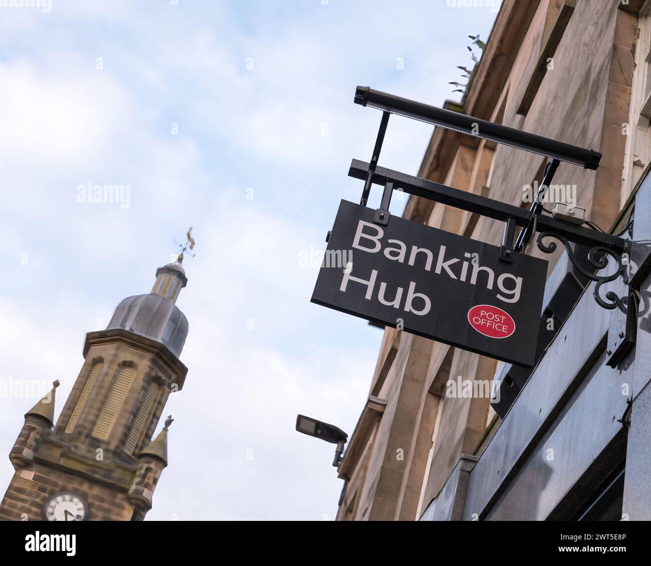 Forres, Moray, UK. 15th Mar, 2024. This is the newly opened Banking Hub ...