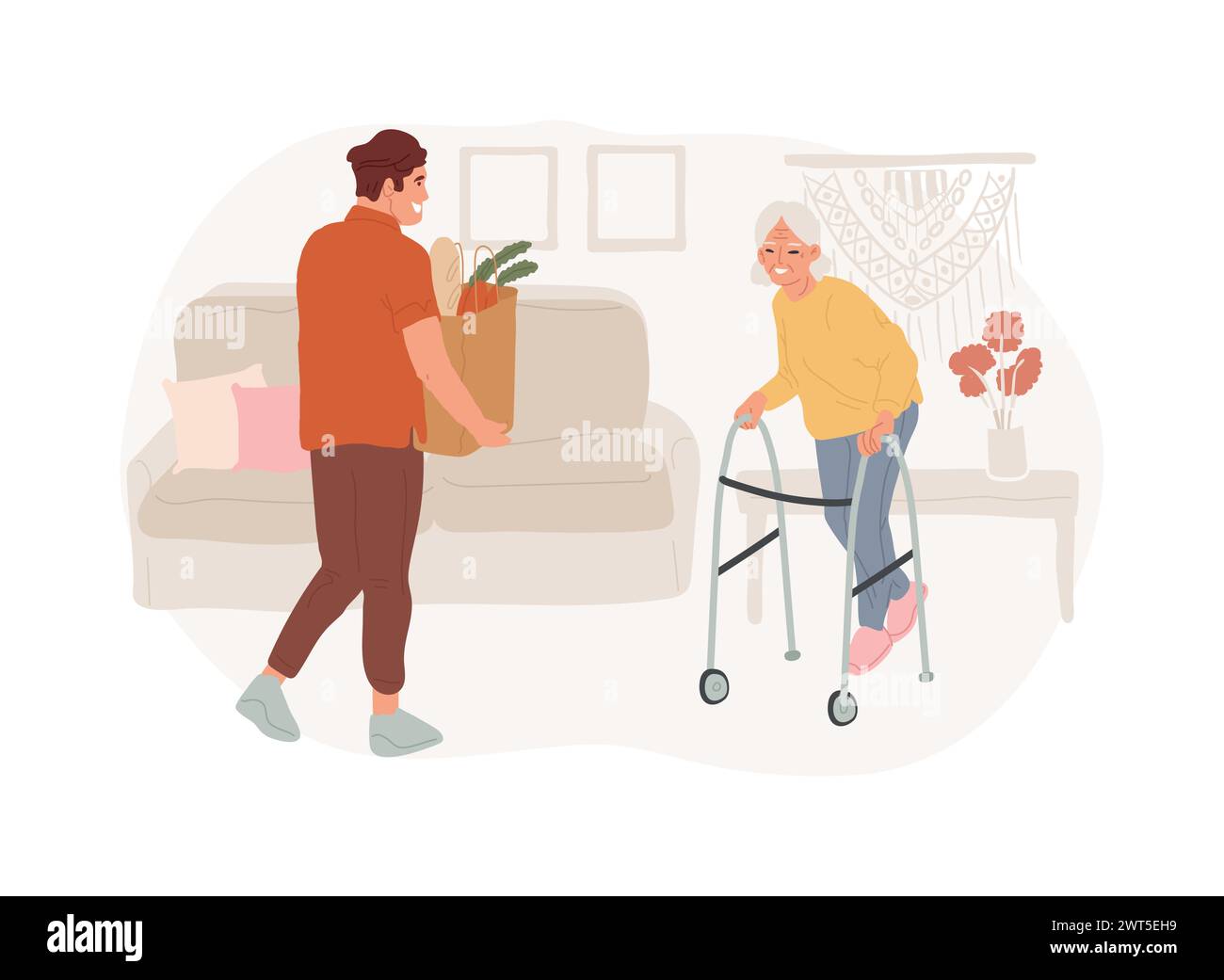 Social work isolated concept vector illustration. Social worker ... Social work isolated concept vector illustration. Social worker ...