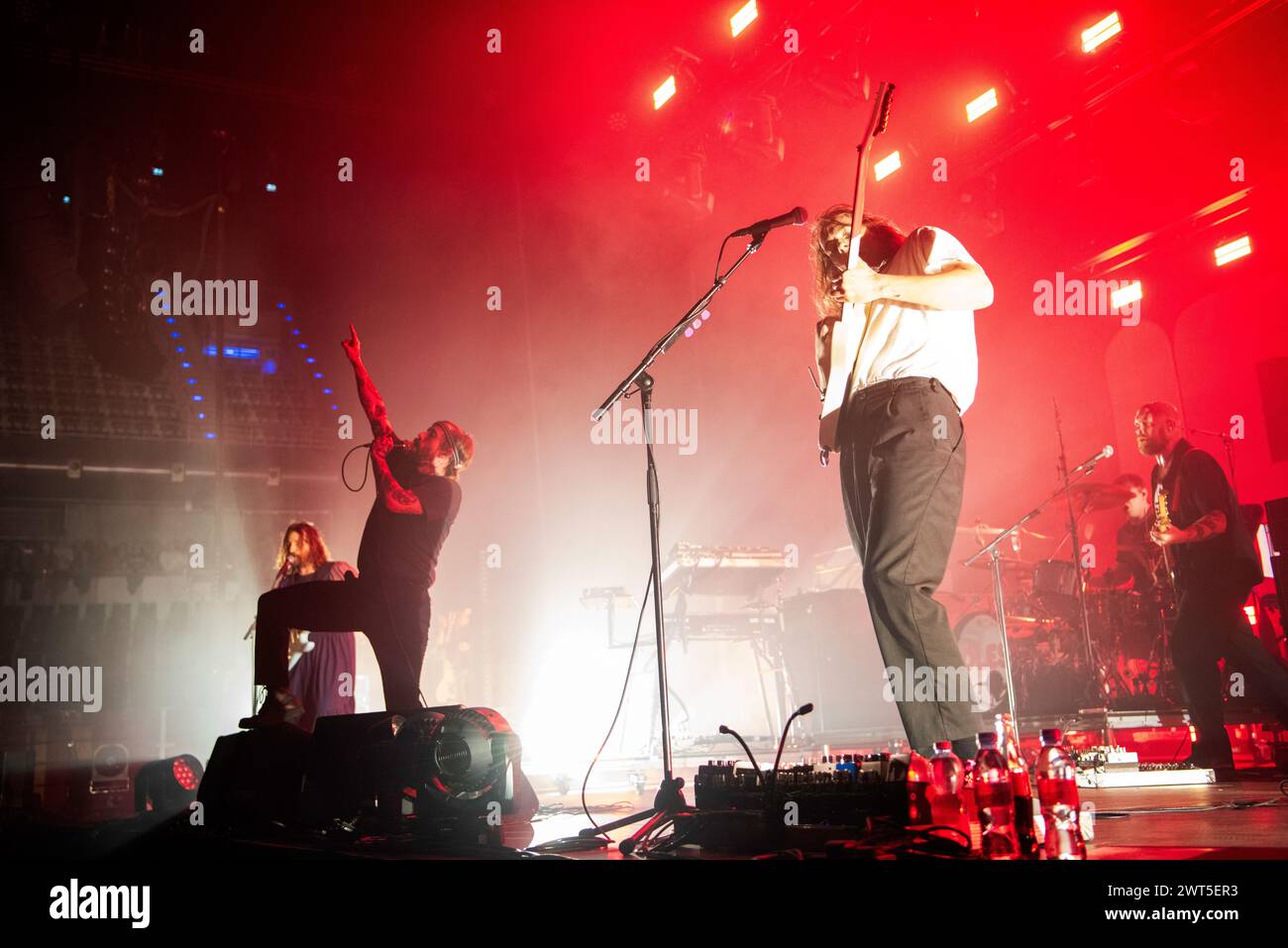 British post-punk band, Idles, performing live at the Max-Schmeling ...