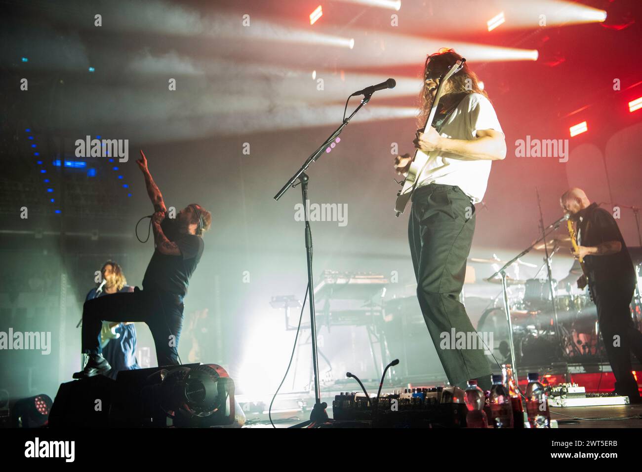 British post-punk band, Idles, performing live at the Max-Schmeling ...
