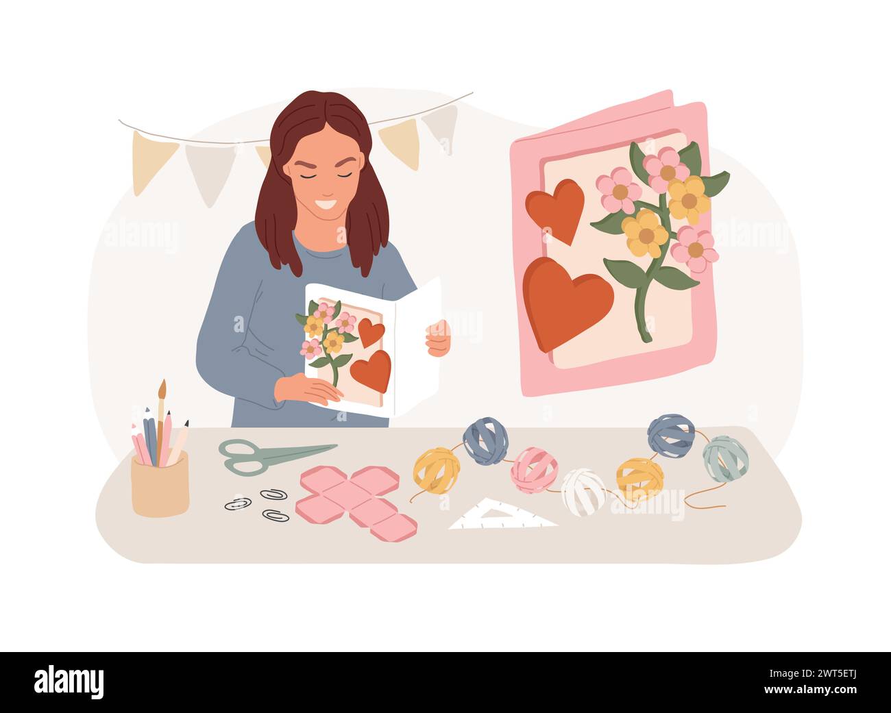 DIY project isolated concept vector illustration. Handmade present ...