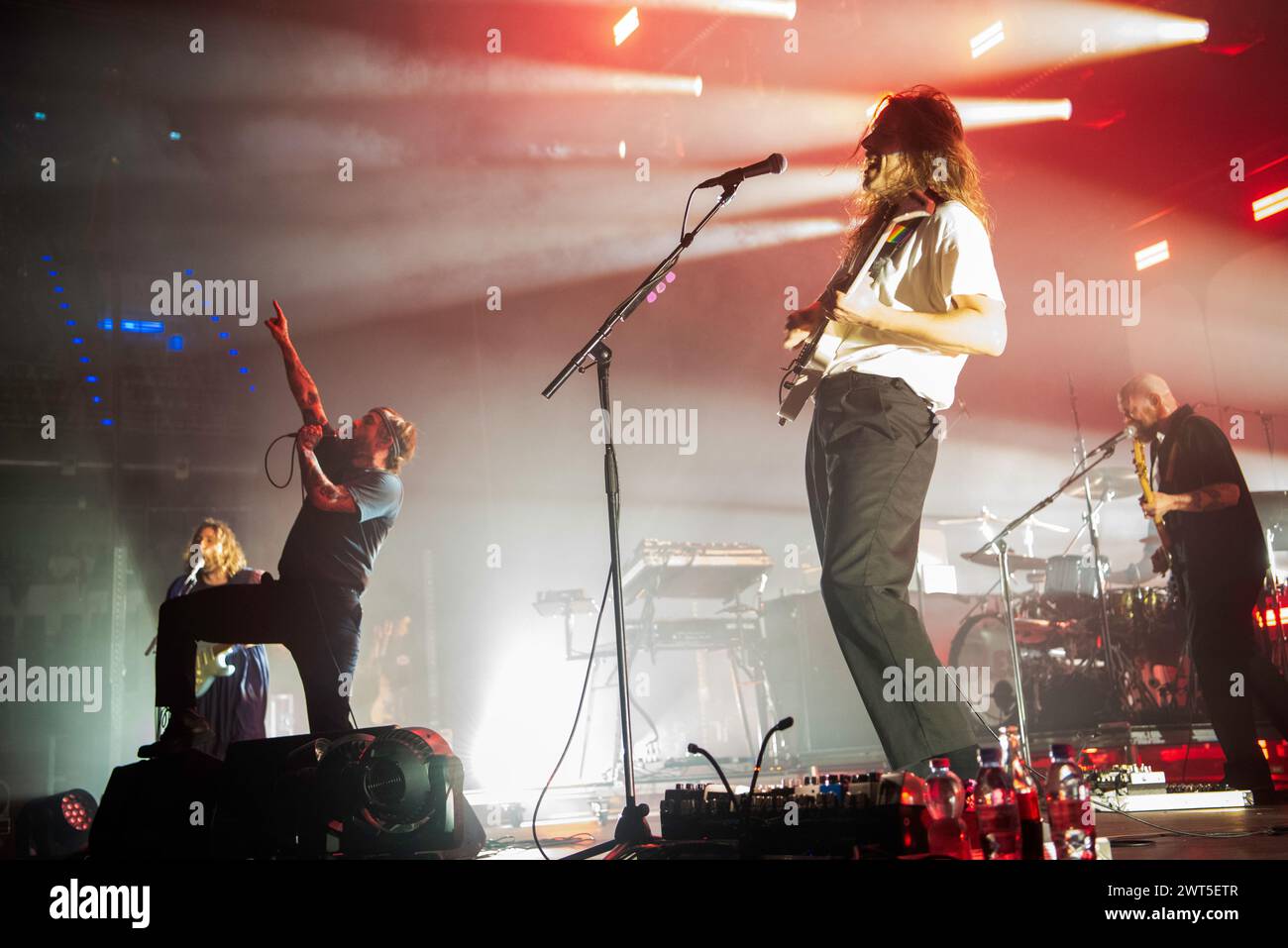 British post-punk band, Idles, performing live at the Max-Schmeling ...