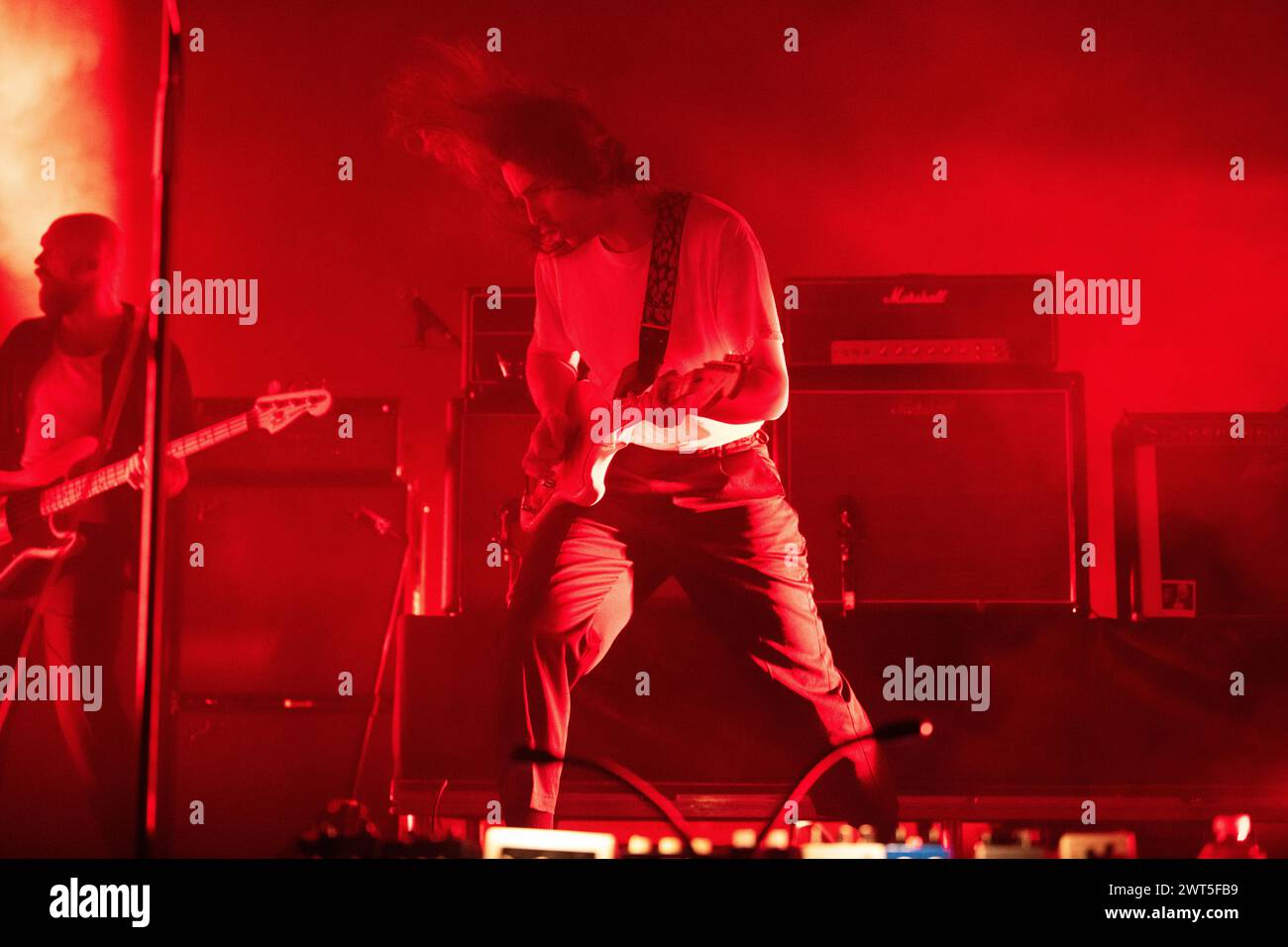 British post-punk band, Idles, performing live at the Max-Schmeling ...