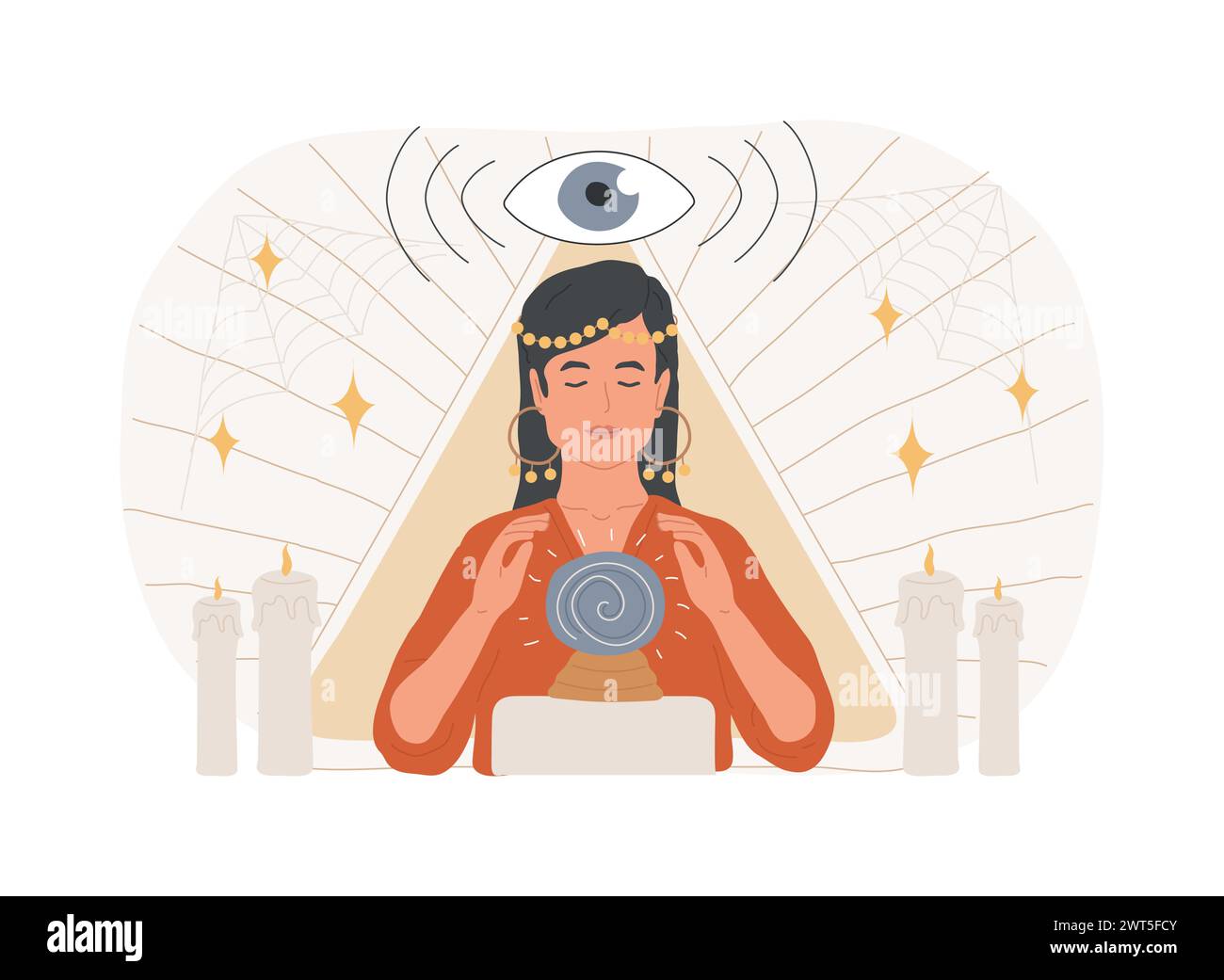 Clairvoyance ability isolated concept vector illustration. Clairvoyant ...