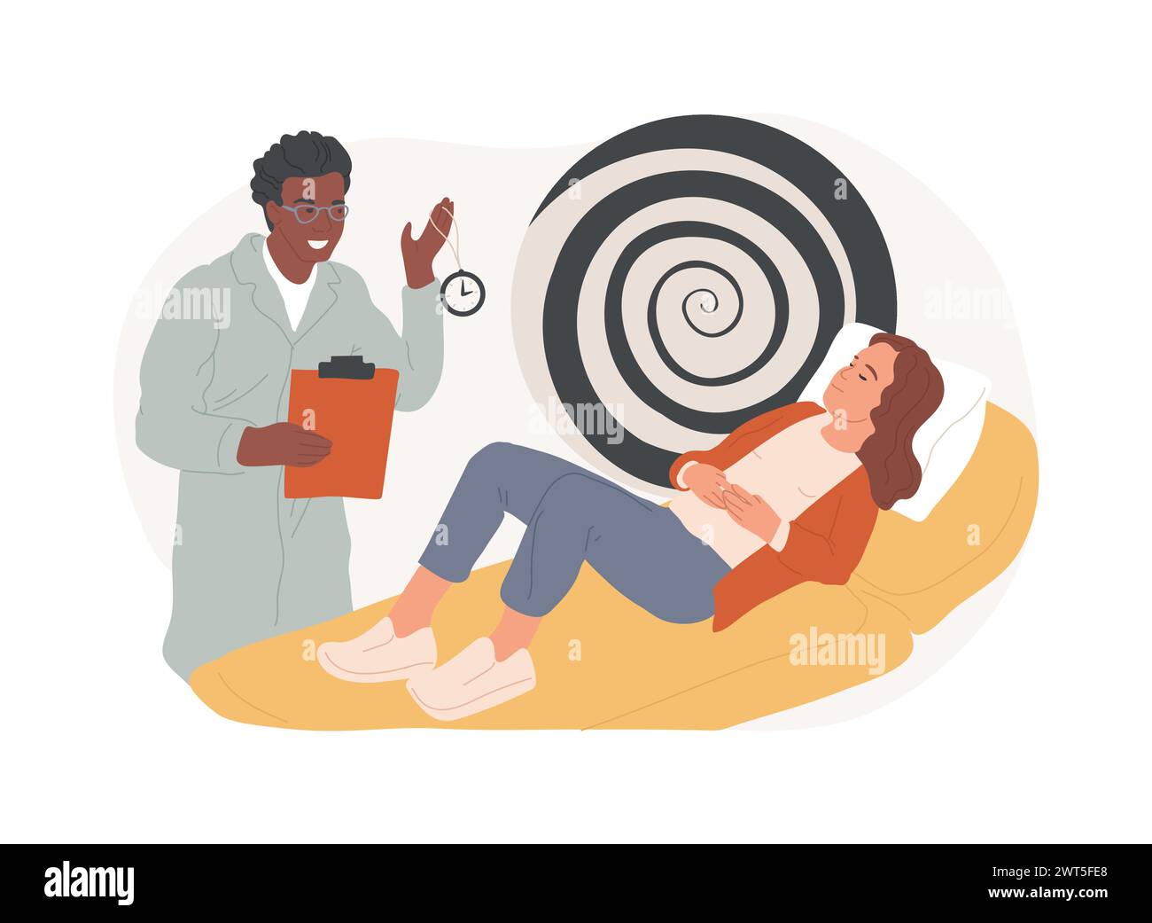 Hypnosis practice isolated concept vector illustration. Altered state ...
