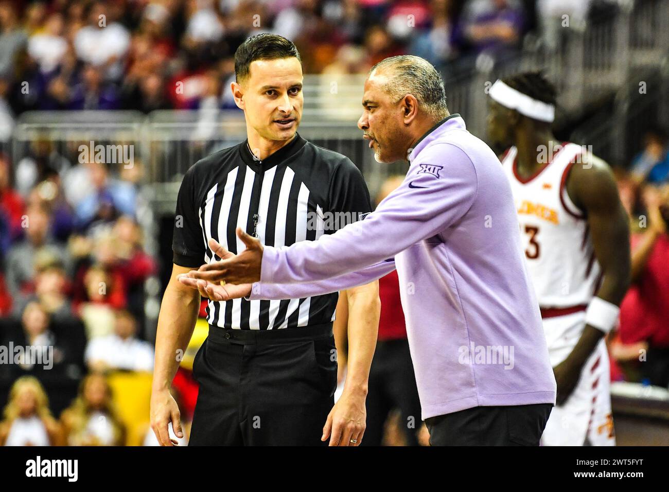 Kansas City, Missouri, USA. 14th Mar, 2024. KSU Head Coach Jerome Tang ...