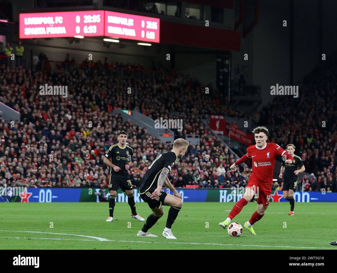 Anfield, Liverpool, Merseyside, UK. 14th Mar, 2024. Europa League ...