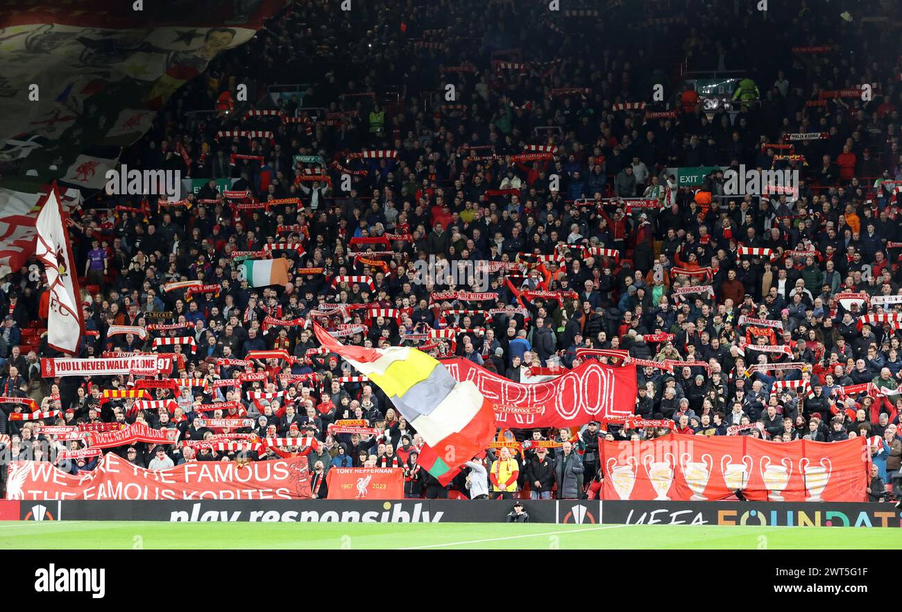 Anfield, Liverpool, Merseyside, UK. 14th Mar, 2024. Europa League ...