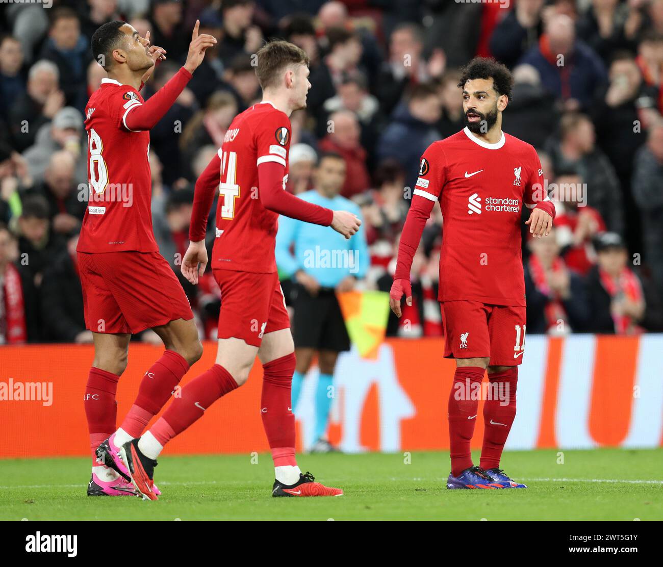 Anfield, Liverpool, Merseyside, UK. 14th Mar, 2024. Europa League ...