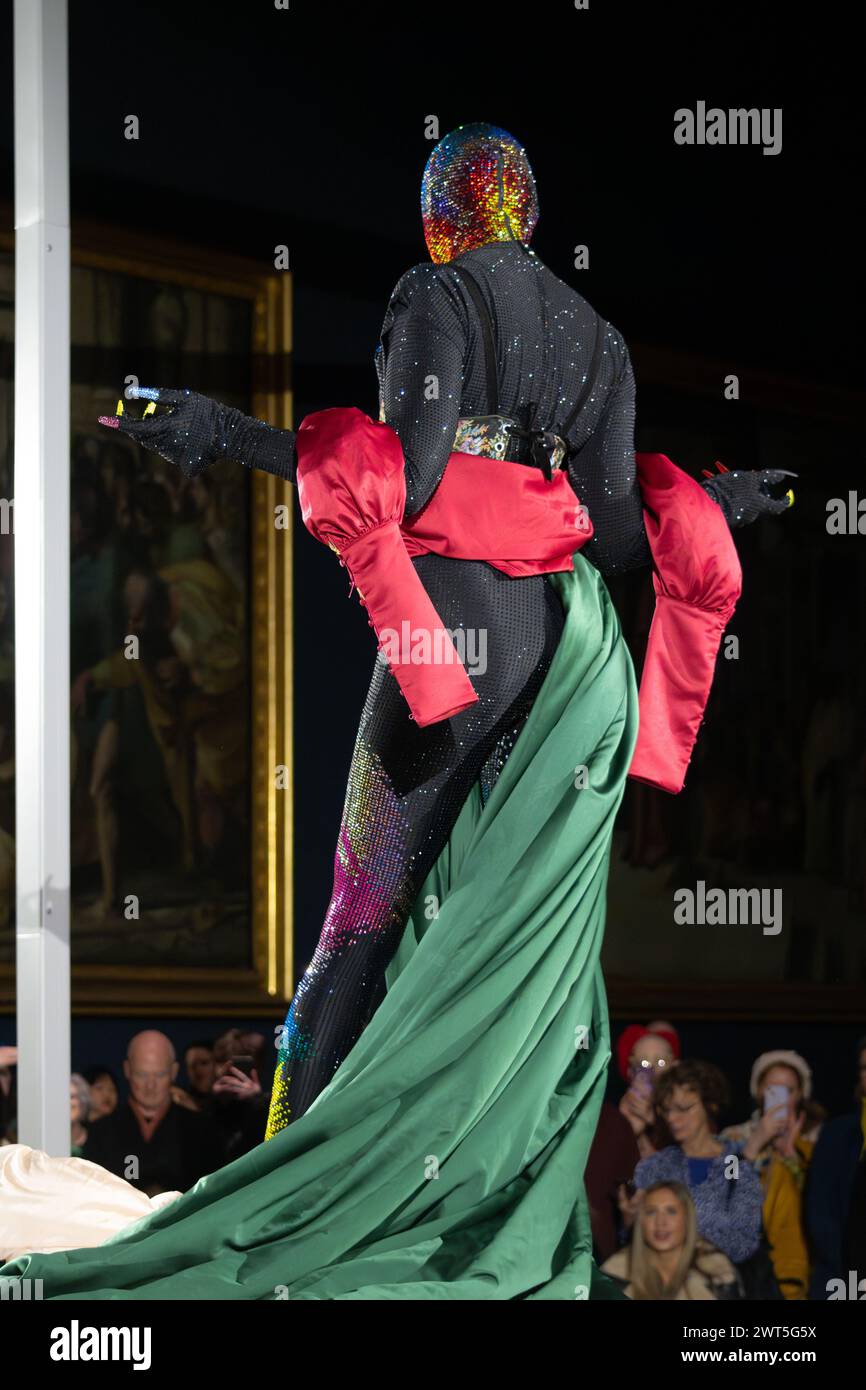 London, UK, 15th March 2024, Francesco Colucci brings his striking ...