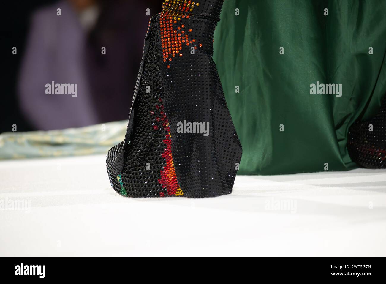 London, UK, 15th March 2024, Francesco Colucci brings his striking ...