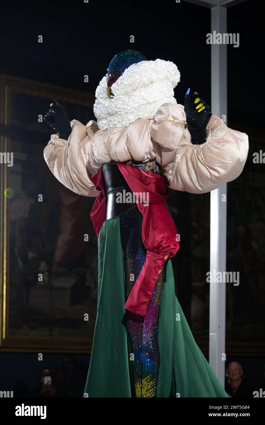 London, UK, 15th March 2024, Francesco Colucci brings his striking ...