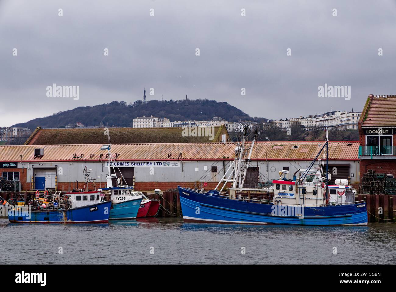 Trawlers in Scarborough Harbour Stock Photo - Alamy