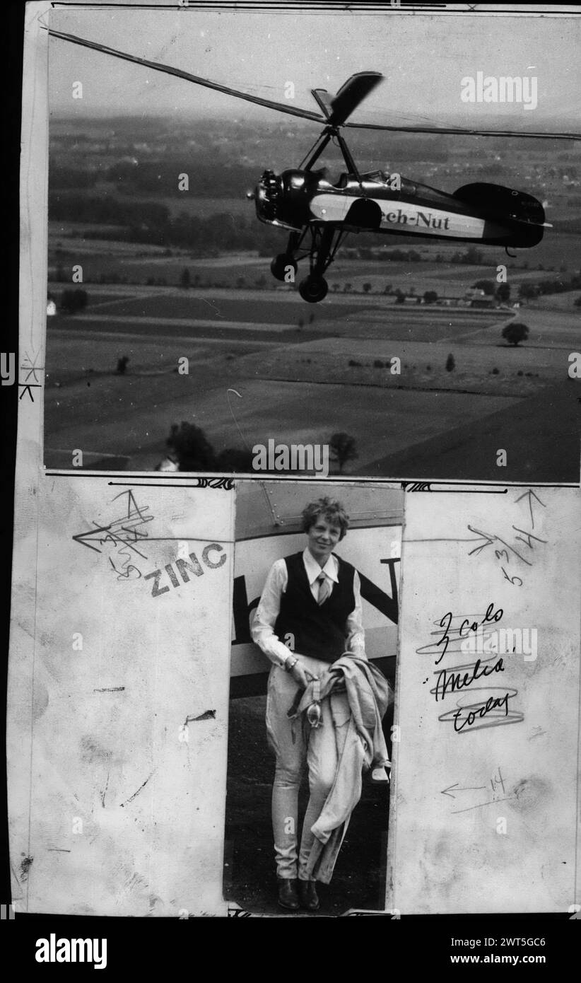 June 6, 1931, Omaha, Nebraska, USA: AMELIA EARHART Flying Beech Nut ...