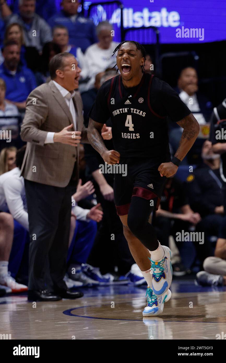 NASHVILLE, TN - MARCH 15: Texas A&M Aggies guard Wade Taylor IV (4 ...