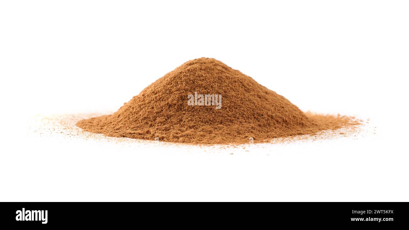 Pile of dry aromatic cinnamon powder isolated on white Stock Photo - Alamy
