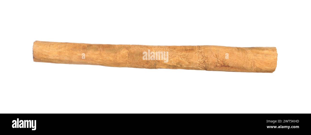One aromatic cinnamon stick isolated on white Stock Photo - Alamy
