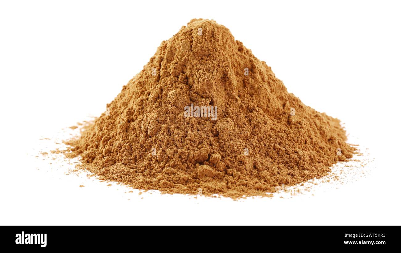 Pile of dry aromatic cinnamon powder isolated on white Stock Photo - Alamy