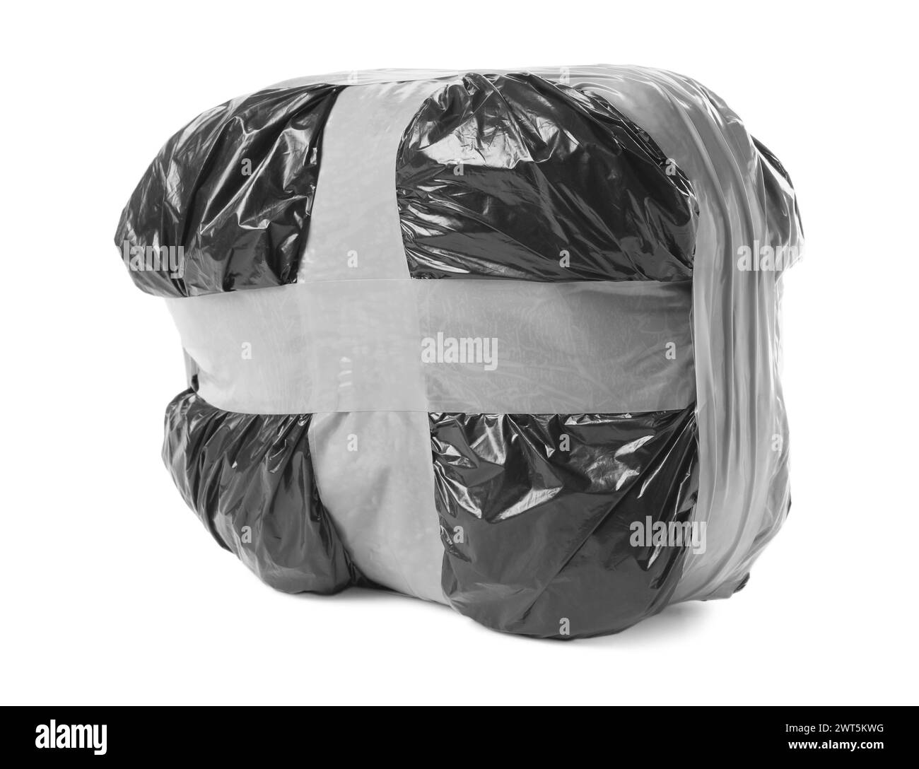Package with narcotics isolated on white. Drug addiction Stock Photo ...