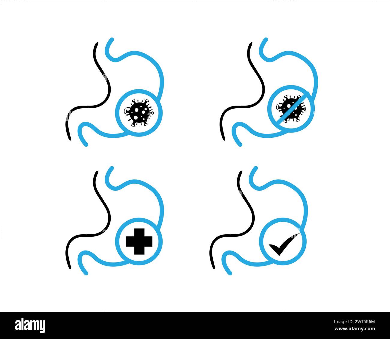 Stomachache syndrome Stock Vector Images - Alamy