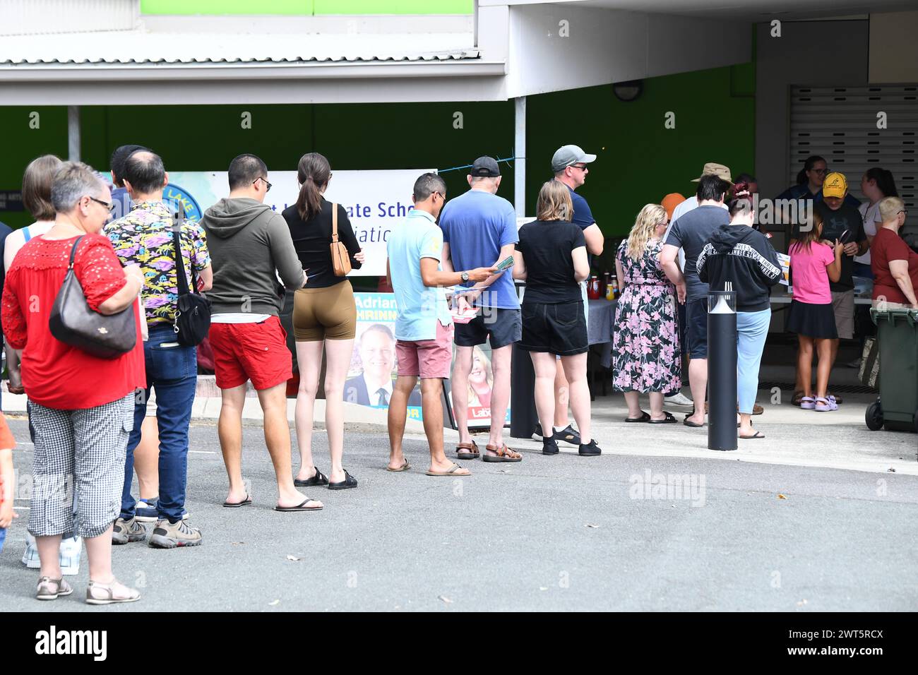 Brisbane, Australia. 16th Mar, 2024. Voters are seen at Forest Lake ...