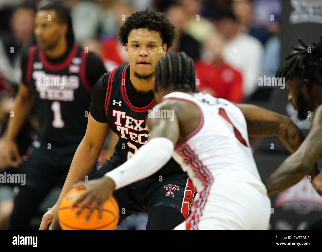 MAR 15 2024: Texas Tech Red Raiders forward Eemeli Yalaho (23) focuses ...