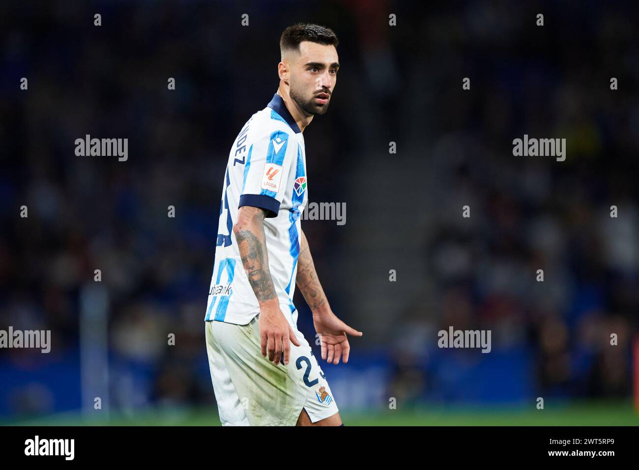Brais Mendez of Real Sociedad looks on during the LaLiga EA Sports ...