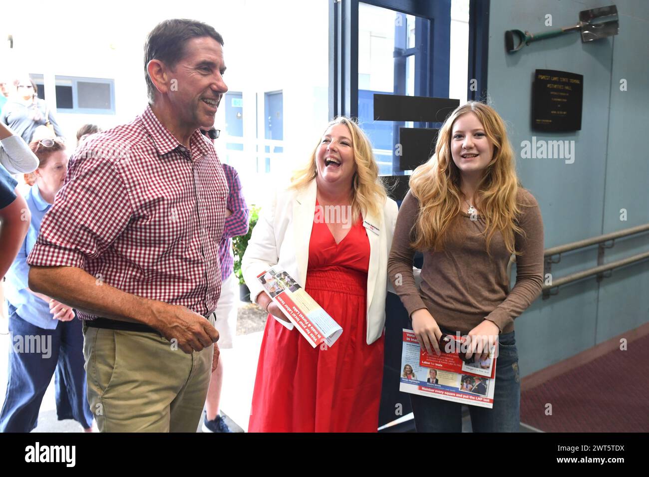 Brisbane, Australia. 16th Mar, 2024. Labor candidate Margie Nightingale ...