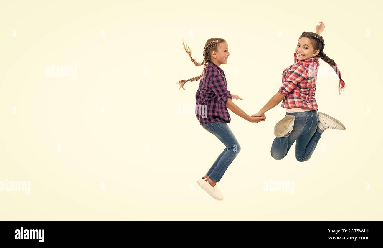 children have fun together. bond of sisterhood and friendship. girls ...