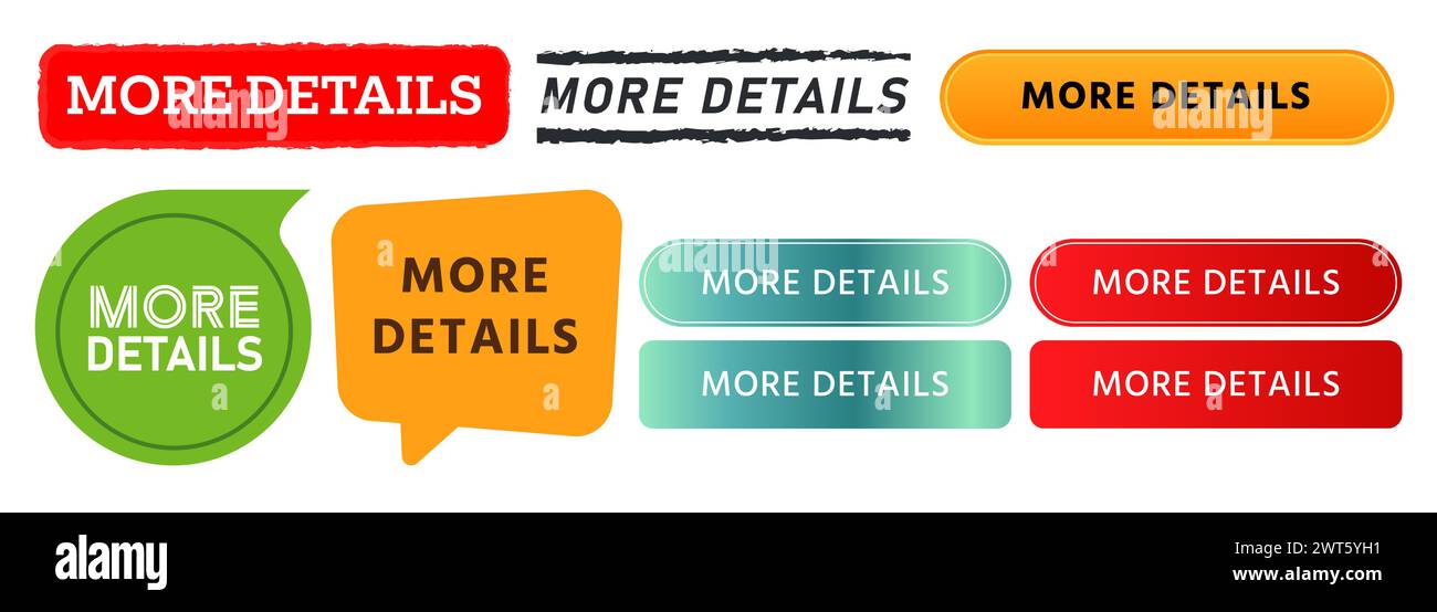 more details circle rectangle stamp speech bubble and button digital ...