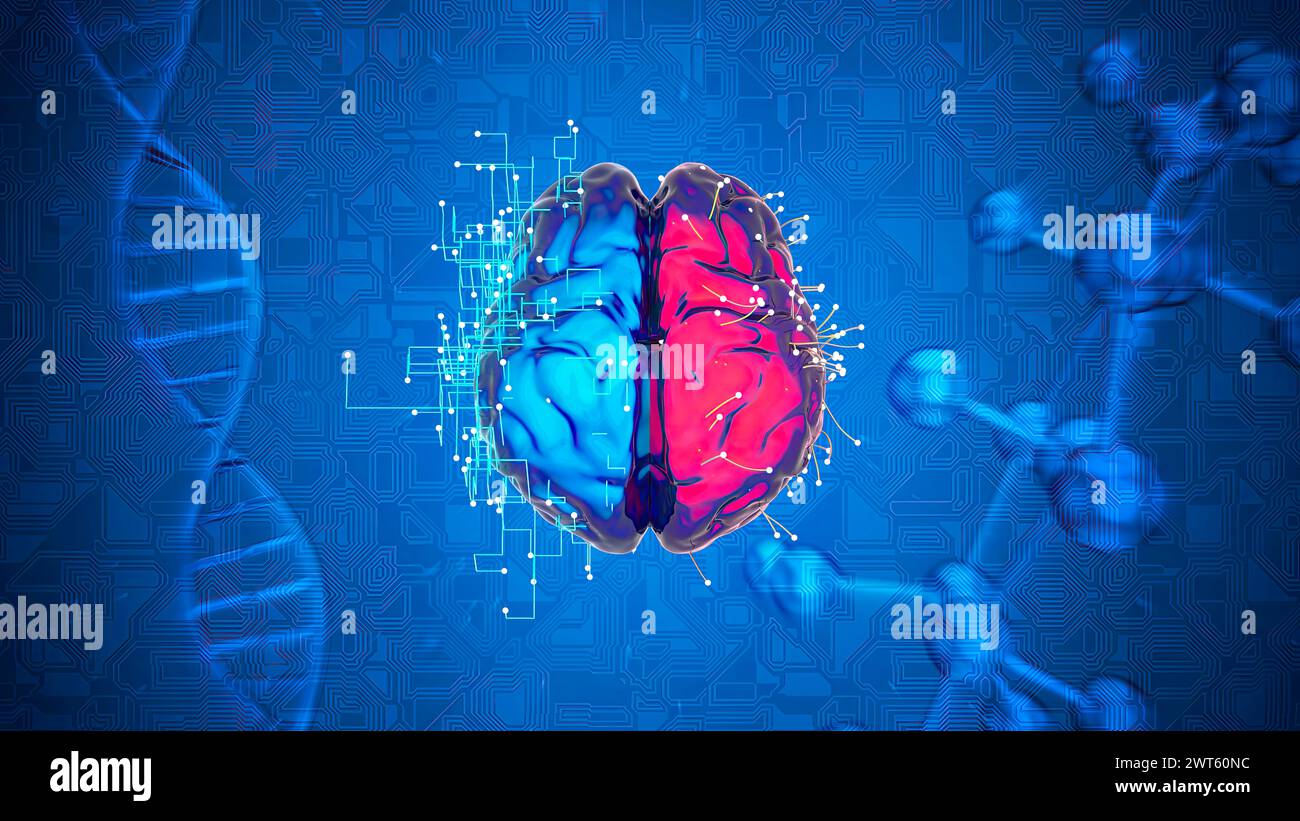Neurology research, conceptual illustration Stock Photo - Alamy