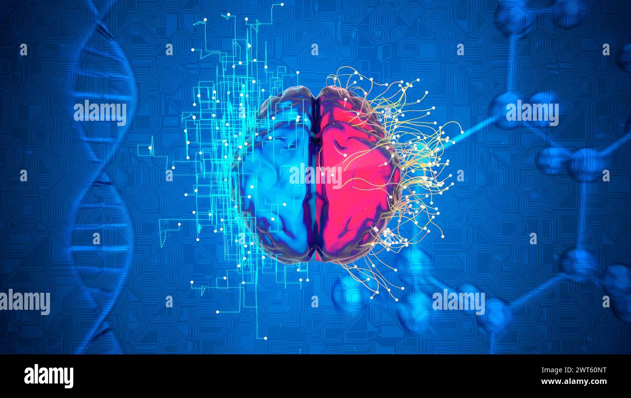 Neurology research, conceptual illustration Stock Photo - Alamy