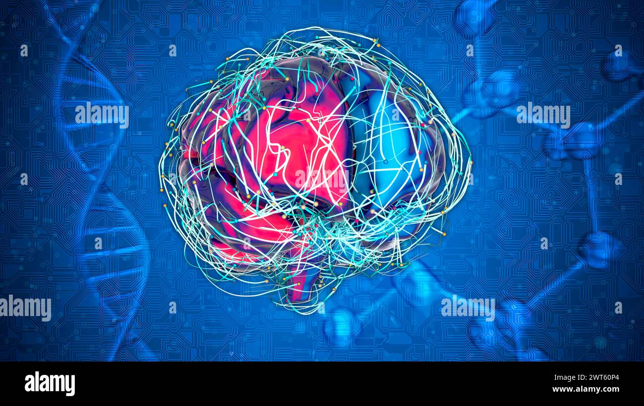 Neurology research, conceptual illustration Stock Photo - Alamy