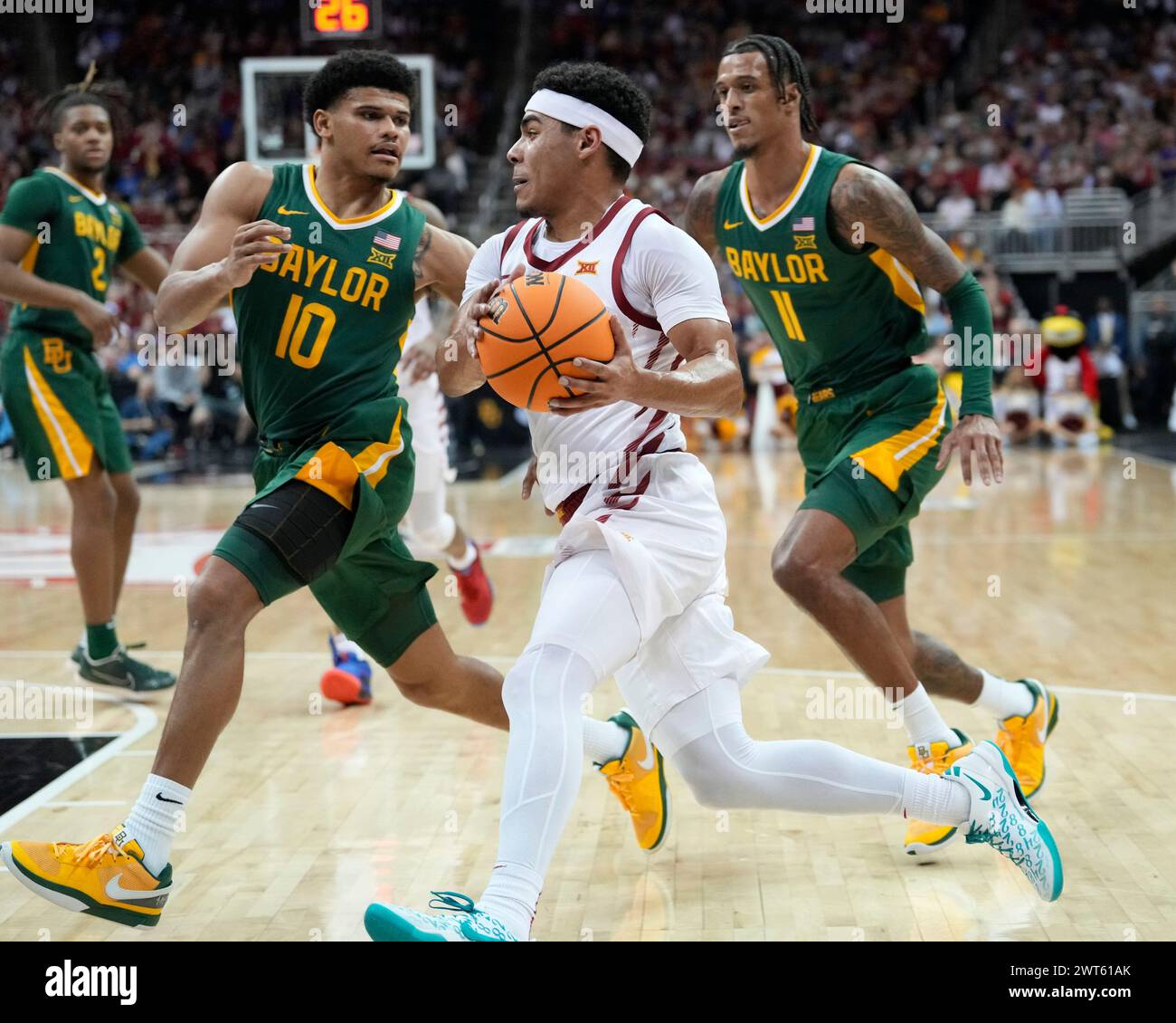 MAR 15 2024: Iowa State Cyclones guard Tamin Lipsey (3) drives to the ...