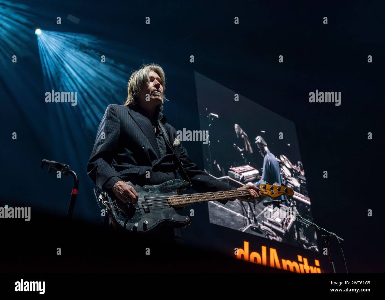 Leeds, UK. 15th Mar, 2024. Justin Currie, lead vocalist and bassist of ...