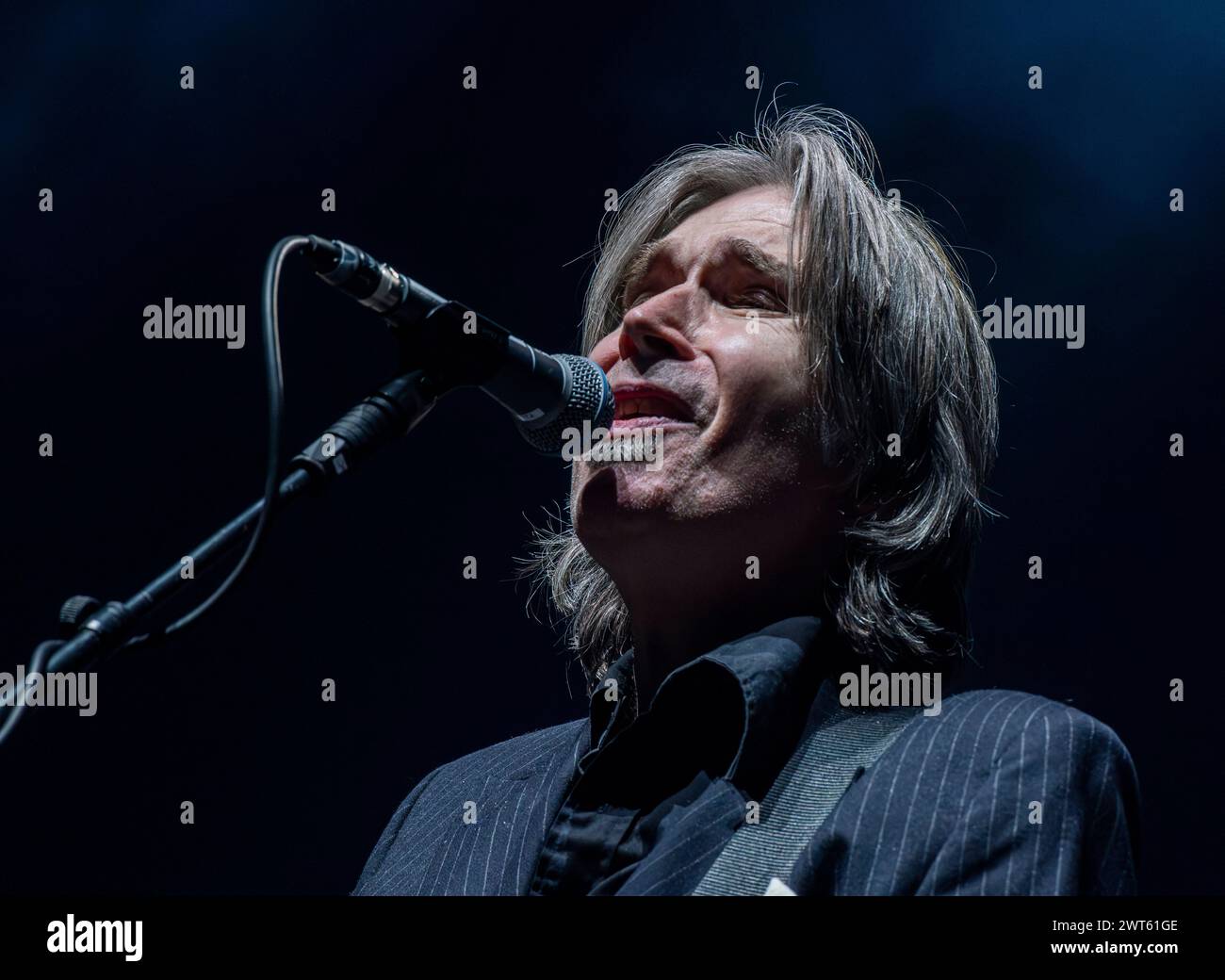 Leeds, UK. 15th Mar, 2024. Justin Currie, lead vocalist and bassist of ...