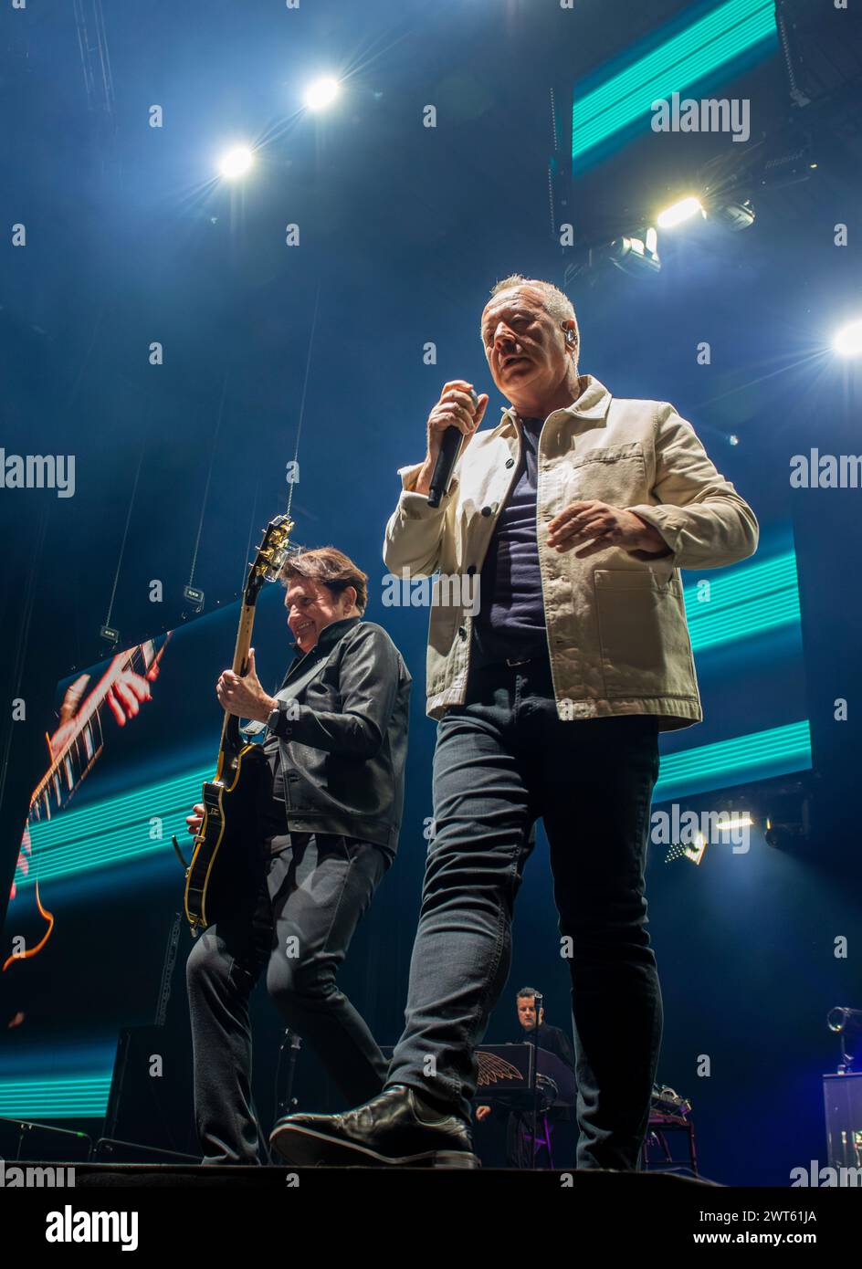 Leeds, UK, 15th March 2024. Simple Minds’ founding members Jim Kerr ...