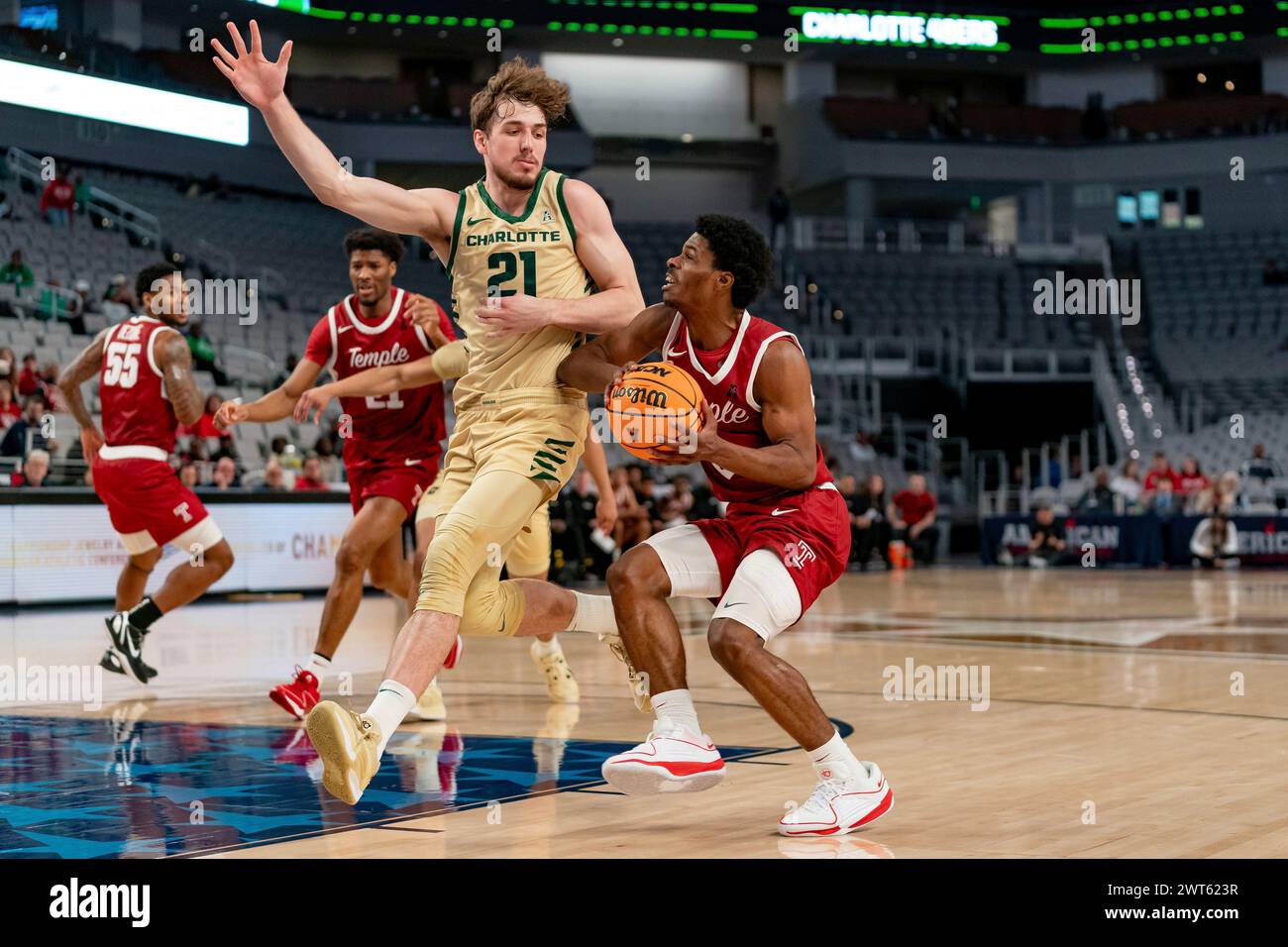 FORT WORTH, TX - MARCH 15: Charlotte 49ers guard Sterling Young (3) is ...