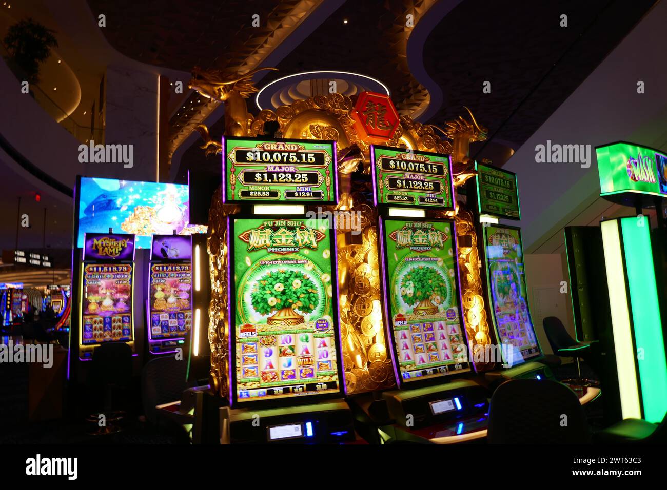 Las Vegas, Nevada, USA 7th March 2024 Dragon Slots in Casino at ...