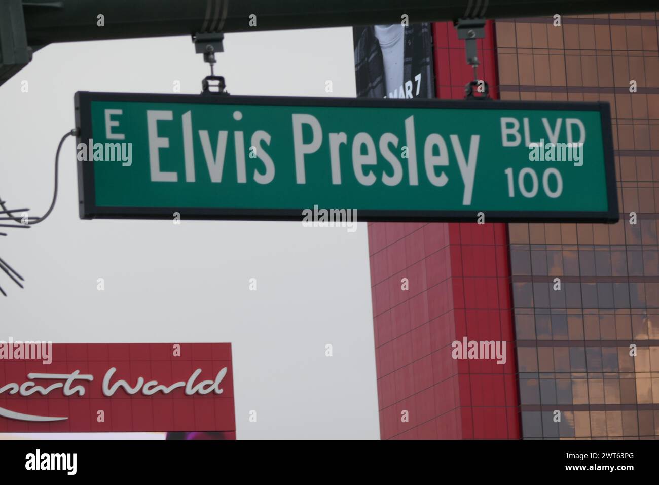 Las Vegas, Nevada, USA 8th March 2024 Elvis Presley Blvd Sign on March ...