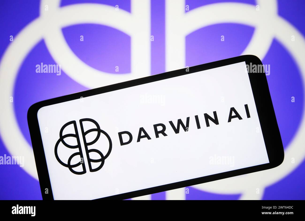 Ukraine. 15th Mar, 2024. In this photo illustration, DarwinAI logo is seen on a smartphone ...